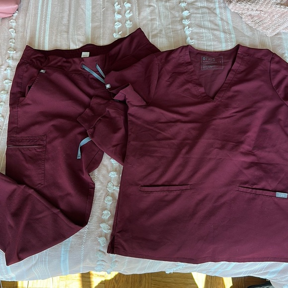 Figs | Other | Maroon Burgundyfigs Set | Poshmark